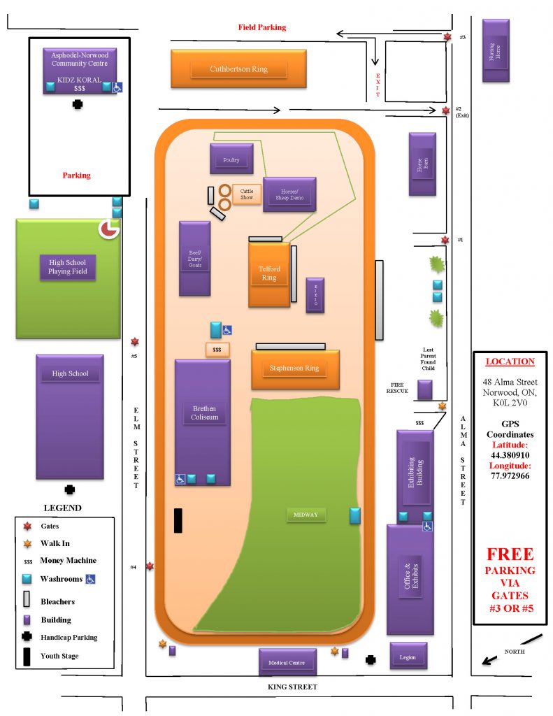 Fairgrounds Map • The Norwood Fall Fair, Norwood, Ontario